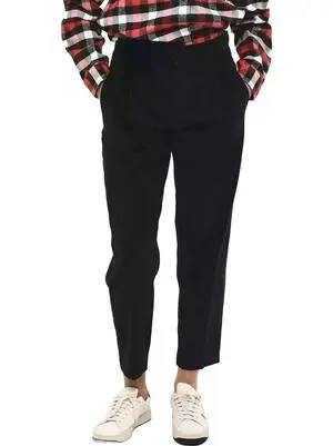 Woolrich Pleated Ribbed Trousers - Black