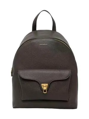 COCCINELLE Beat Generation Grained Leather Backpack - Brown