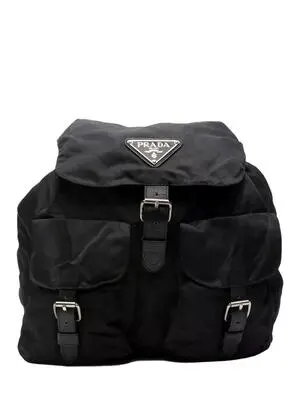 Prada 1990s Buckle-fastening Backpack - Black