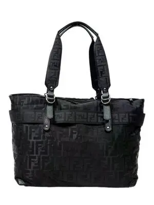 Fendi Zucca Belt Tote Bag - Black