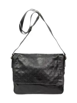 Gucci Large Guccissima Messenger Bag - Black