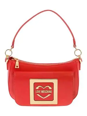 Moschino Logo-plaque Shoulder Bag - Red