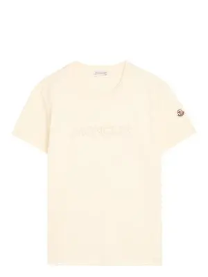 Moncler Logo-appliquéd Cotton T-shirt - White