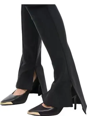 MUGLER Cut-out Flared Trousers - Black