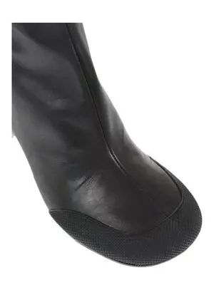 Random Identities Rope Handle Leather Boots - Black