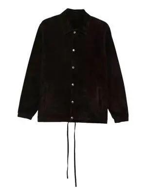 GIORGIO BRATO Suede Long-sleeves Jacket - Brown