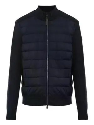 Moncler Quilted Panelled Sweater - Blue