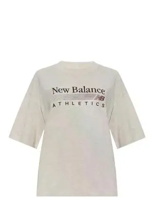 NEW BALANCE Trackside Logo-print T-shirt - Neutrals