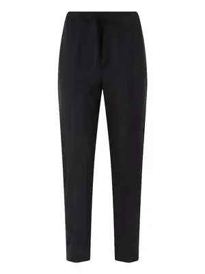 SEMICOUTURE Buddy Drawstring Pressed-crease Trousers - Blue