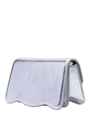 Palm Angels Palm Beach Metallic-effect Shoulder Bag - Silver