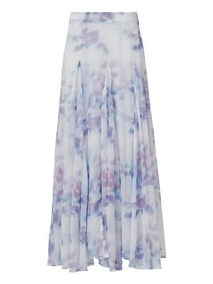 LEEM Floral-print High-rise Chiffon Maxi Skirt - Multi-coloured