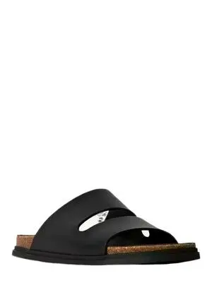 THE ROW Leather Band Sandals - Black
