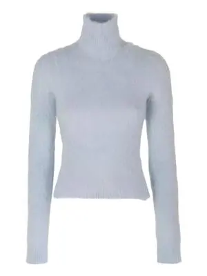 DONDUP Roll-neck Fuzzy-knit Sweater - Blue