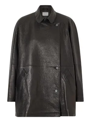 Magda Butrym Textured-leather Jacket - Black