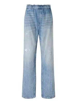 MAISON MARGIELA Distressed Wide-leg Jeans - Blue