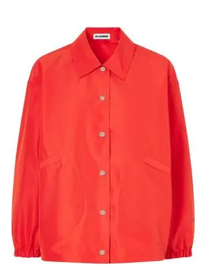 JIL SANDER Logo-embossed Shell Jacket - Red