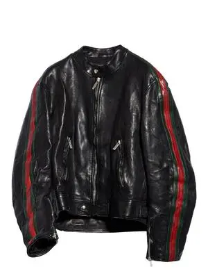 Gucci Leather Biker Jacket - Black