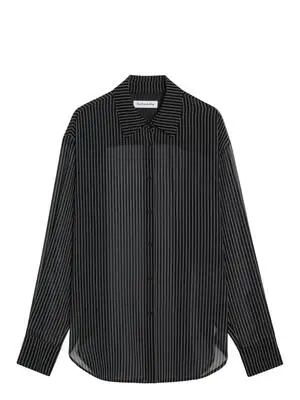 THE FRANKIE SHOP Peri Striped Shirt - Black