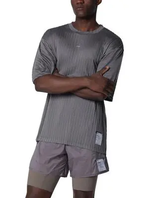 Satisfy Auralite Pleated T-shirt In Granite - Grey