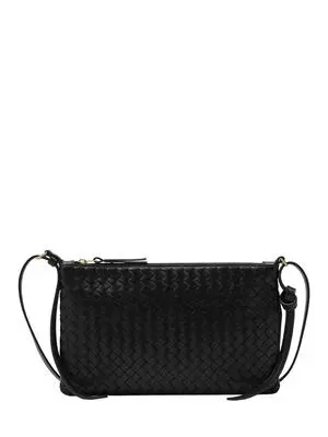 Bottega Veneta Medium Piccolo Intrecciato Pouch In Nappa Leather - Black