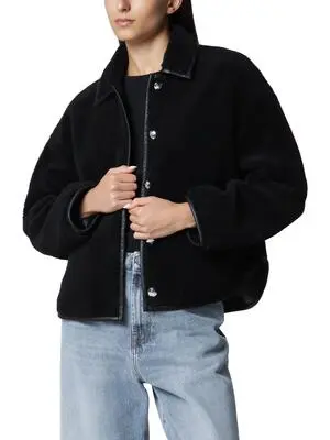 ANINE BING Shearling-effect Jacket - Black