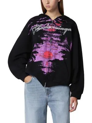 Balenciaga Dream Surfer Zip-up Hoodie - Black
