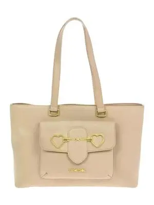 Moschino Heart-clasp Pocket Shoulder Bag - Neutrals