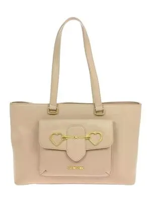 Moschino Heart-clasp Pocket Shoulder Bag - Neutrals
