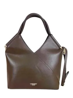 TWINSET Logo-plaque Top-handle Tote Bag - Brown