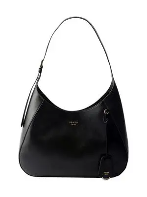 Prada Boogie Large Leather Bag - Black