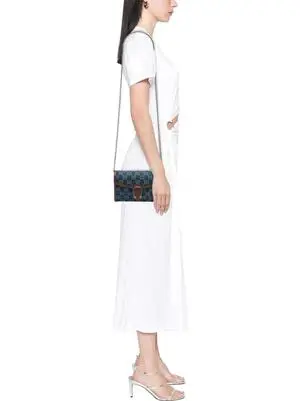 Gucci 2016-2026 Gg Denim Dionysus Wallet On Chain Crossbody Bag - Blue