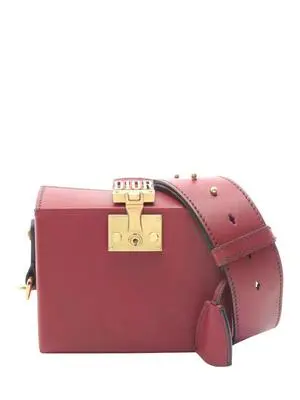 Dior 2000-2026 Lambskin Dioraddict Lockbox Crossbody Bag - Red