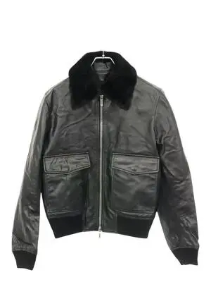 Dior Leather Zip-up Jacket - Black