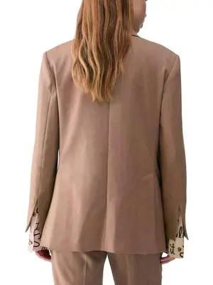 Liu Jo Herringbone Fabric Blazer - Neutrals