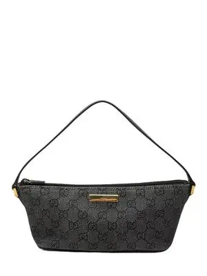 Gucci 2000-2015 Gg Denim Boat Shoulder Bag - Grey