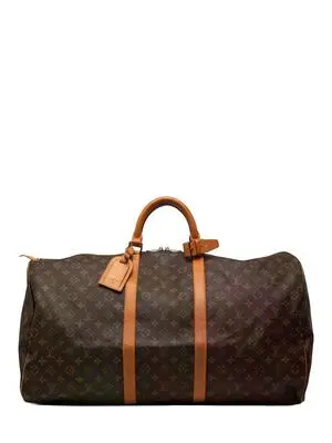 LOUIS VUITTON 1990-2010 Monogram Keepall 60 Travel Bag - Brown