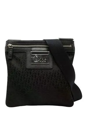 Dior 2006 Diorissimo Trotter Canvas Street Chic Crossbody Bag - Black