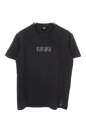 Fendi 2000s Ff Labyrinth Embroidery Short-sleeve T-shirt - Black