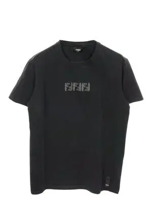 Fendi 2000s Ff Labyrinth Embroidery Short-sleeve T-shirt - Black