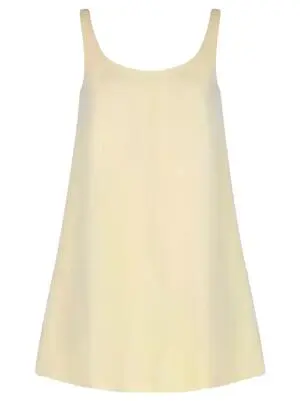 Smythe Scoop-neck Mini Dress - Yellow