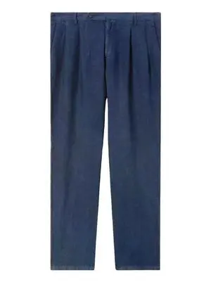 MC2 SAINT BARTH Havier Pleated Tailored Trousers - Blue