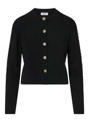 Liu Jo Cardigan With Braided Details - Black