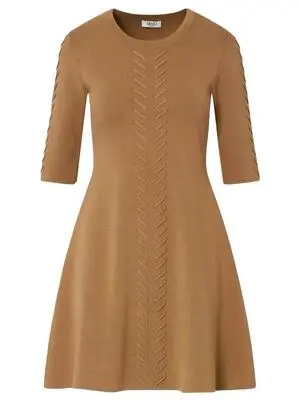 Liu Jo Knit Fit & Flare Dress - Neutrals