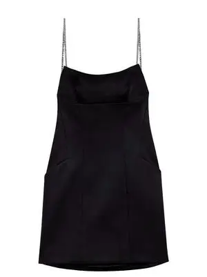 Maje Crystal-embellished Backless Mini Dress - Black