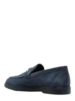 Stefano Ricci Logo-plaque Suede Loafers - Blue