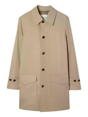 Burberry Mid-length Tropical Gabardine Meadowbank Car Coat - Neutrals