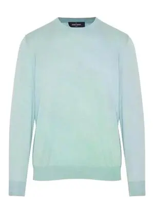 GRAN SASSO Crew-neck Long-sleeve Sweater - Blue