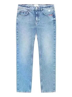 AMISH SUPPLIES Whiskered Skinny-fit Jeans - Blue