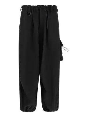 Y3 Logo-print Drawstring Cargo Pants - Black