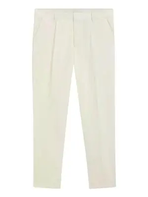 BOSS Pleated-front Corduroy Trousers - Neutrals